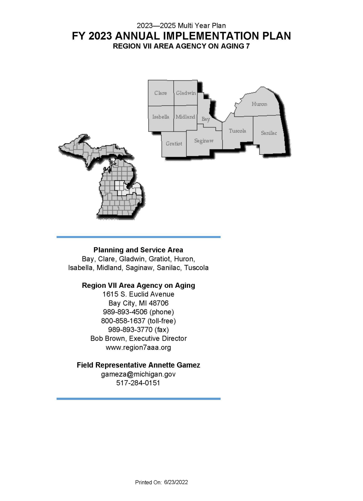 Region 7 Area Agency on Aging – Caring in Our Communities