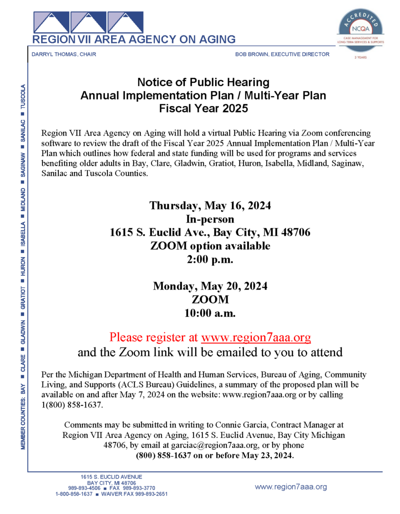 Region 7 Area Agency on Aging – Caring in Our Communities